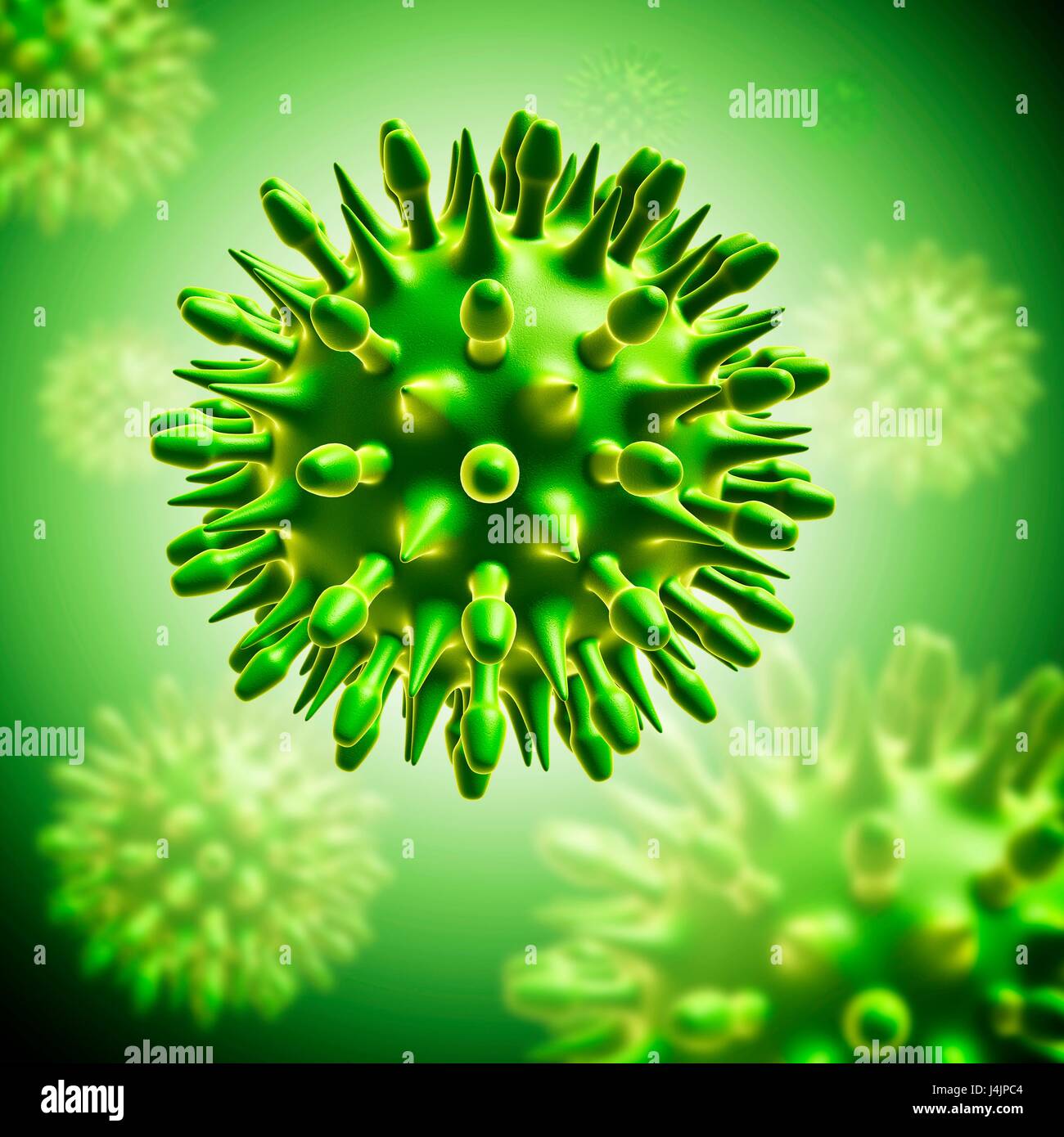 Illustration of virus particles Stock Photo - Alamy