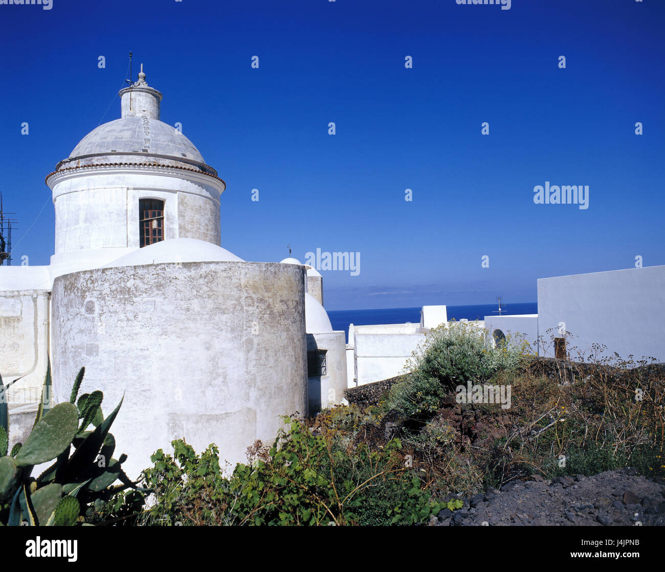 Italy, Sicily, the Lipari Islands, island Stromboli, church, detail ...