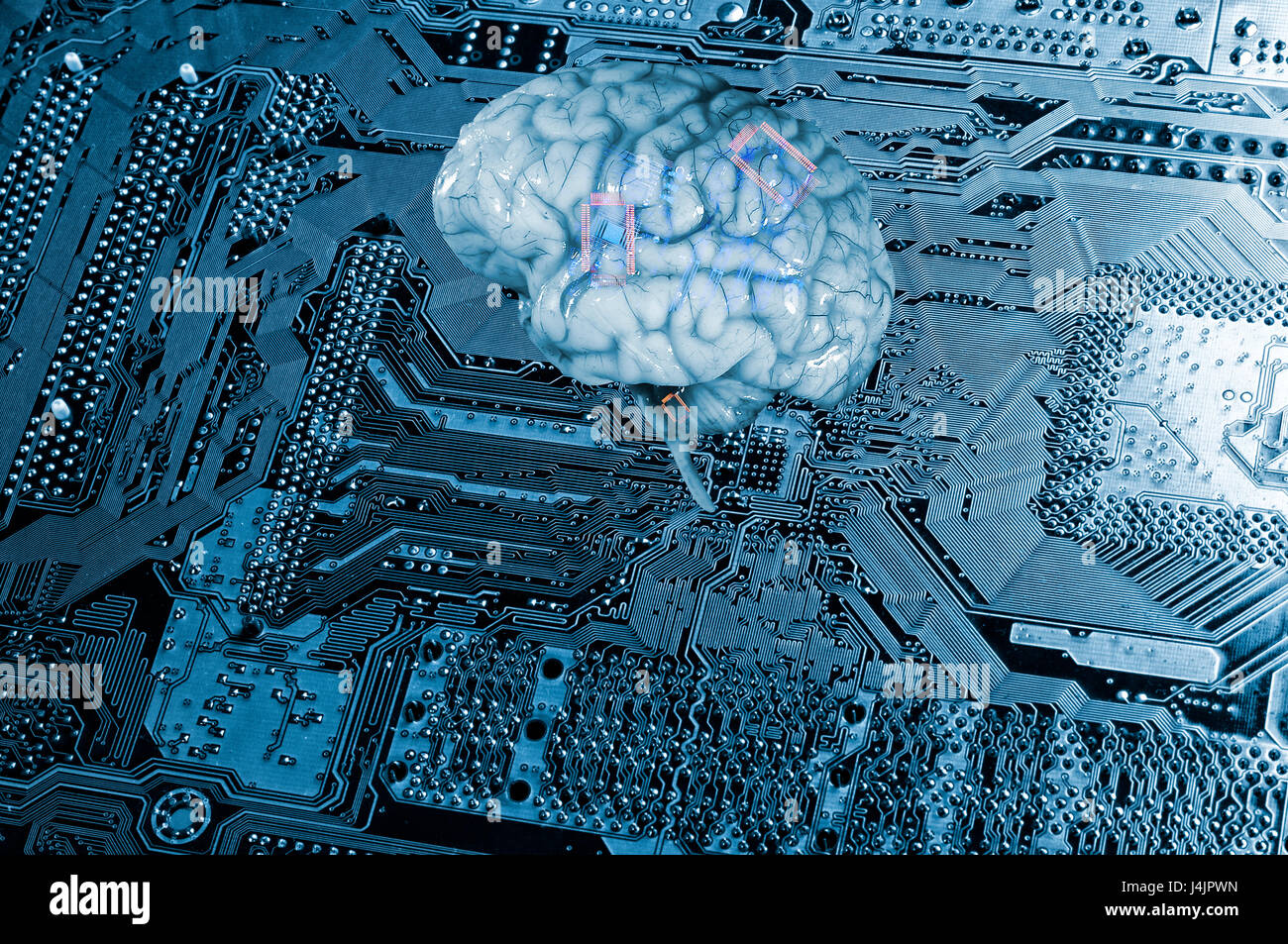 Circuit board brain hi-res stock photography and images - Alamy