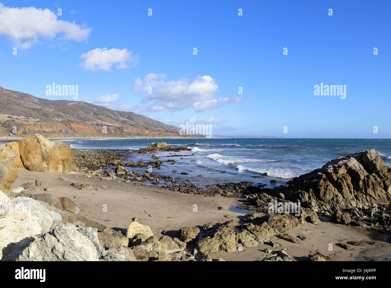 sunny afternoon at Leo Carrillo State Beach, Malibu California Stock ... sunny afternoon at Leo Carrillo State Beach, Malibu California Stock ...