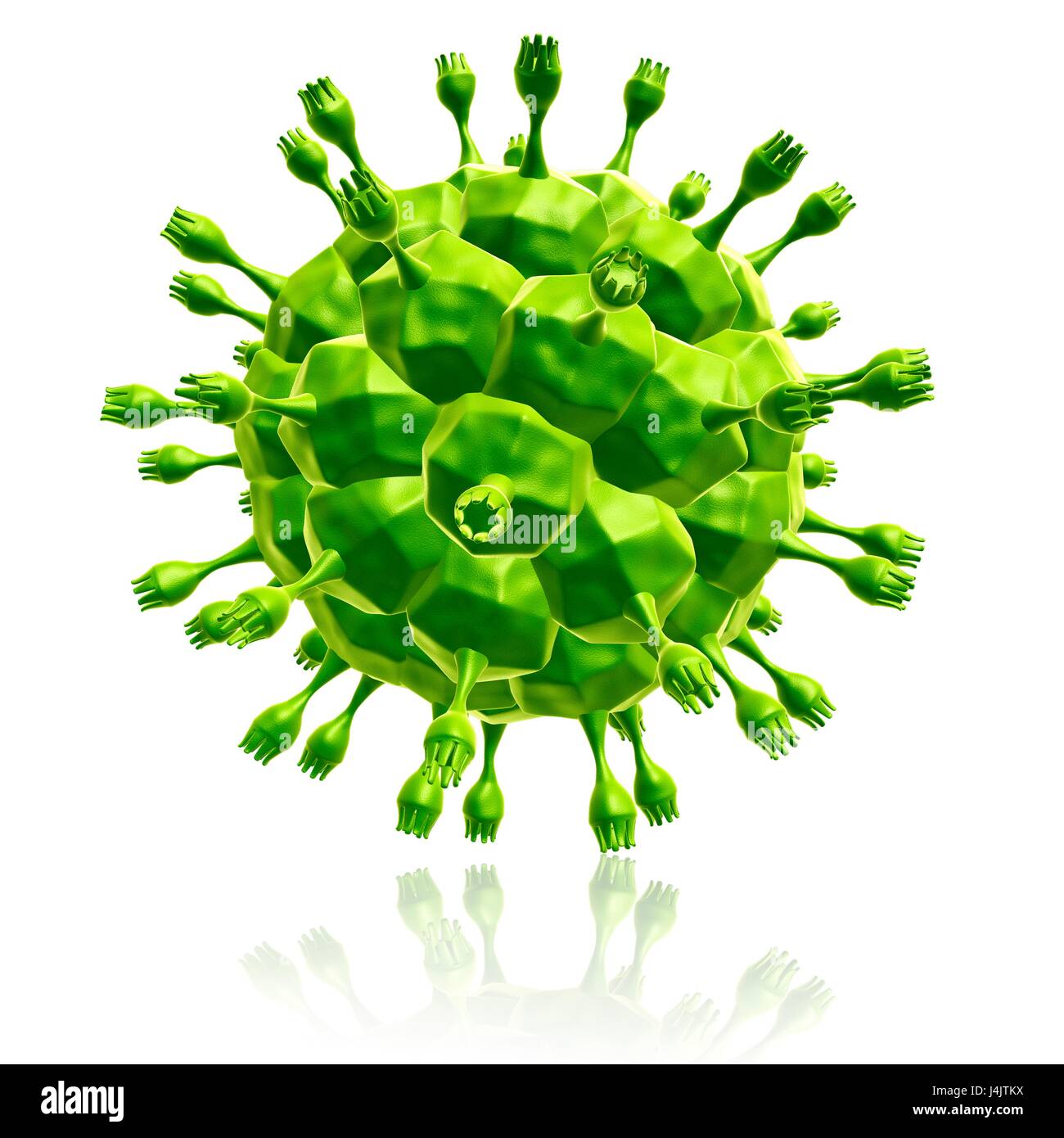 Illustration of an HIV virus particle Stock Photo - Alamy