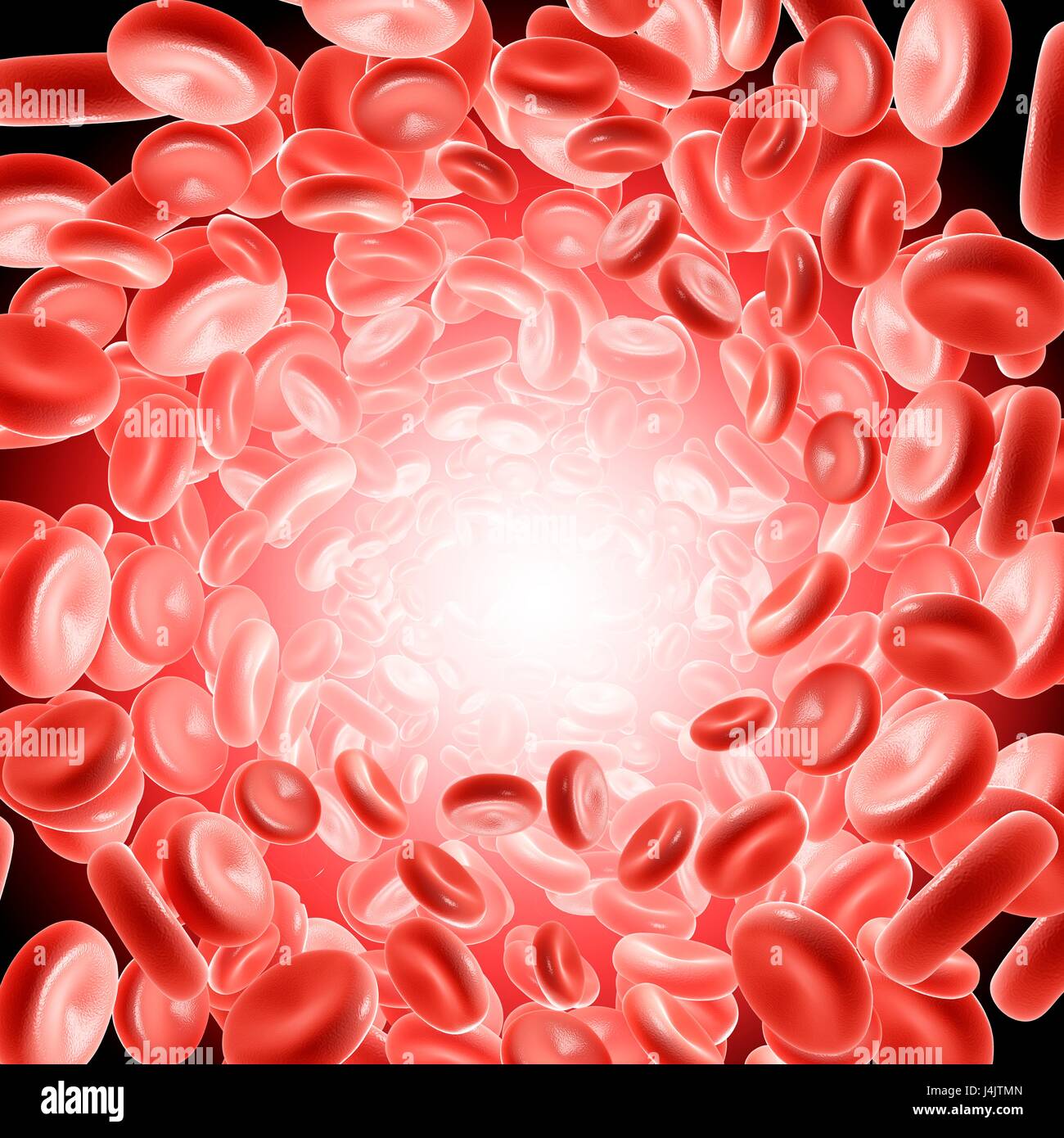 Illustration of red blood cells Stock Photo - Alamy