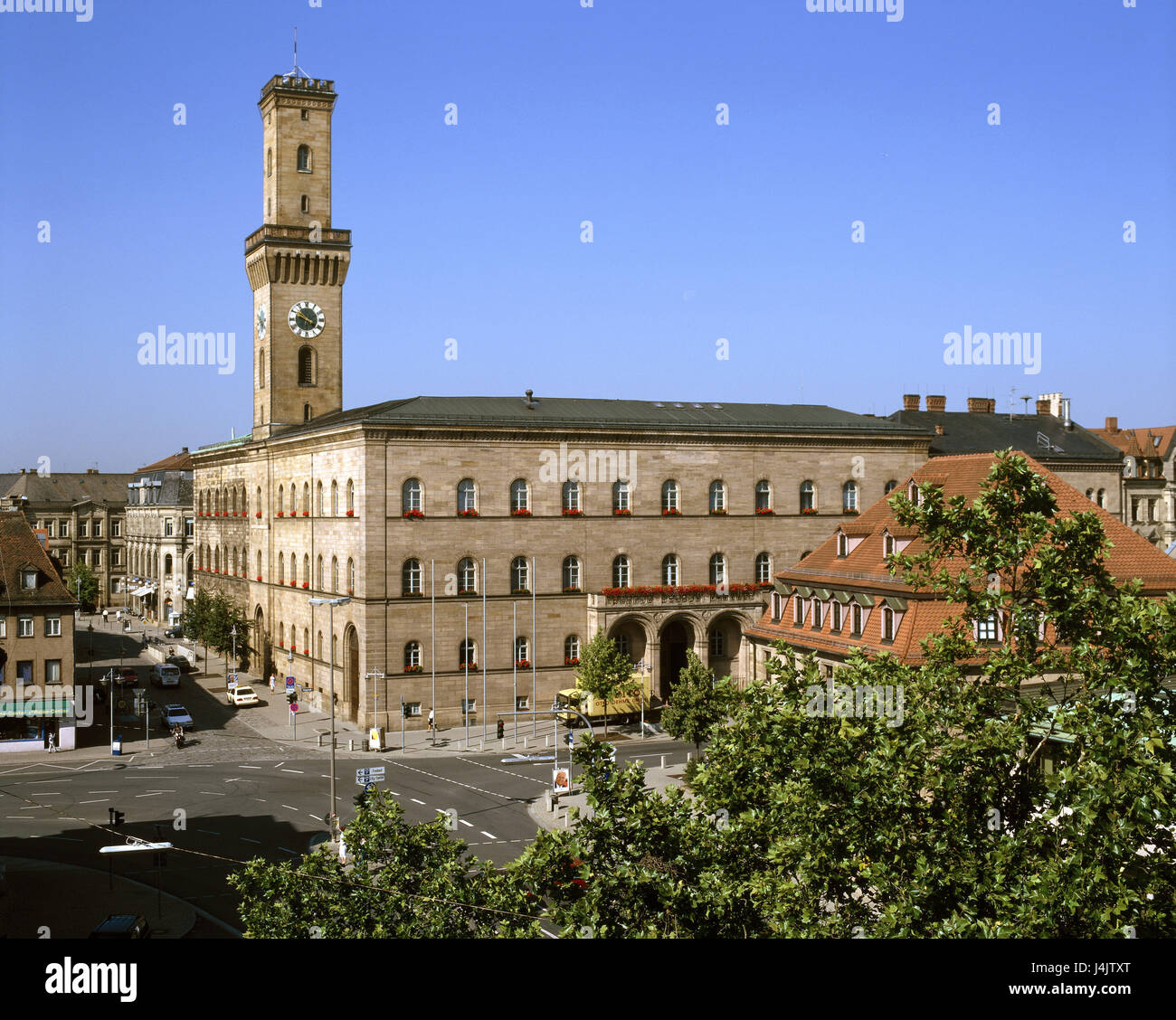 Germany, Bavaria, Franconia, Fürth, city hall Europe, Central Franconia ...