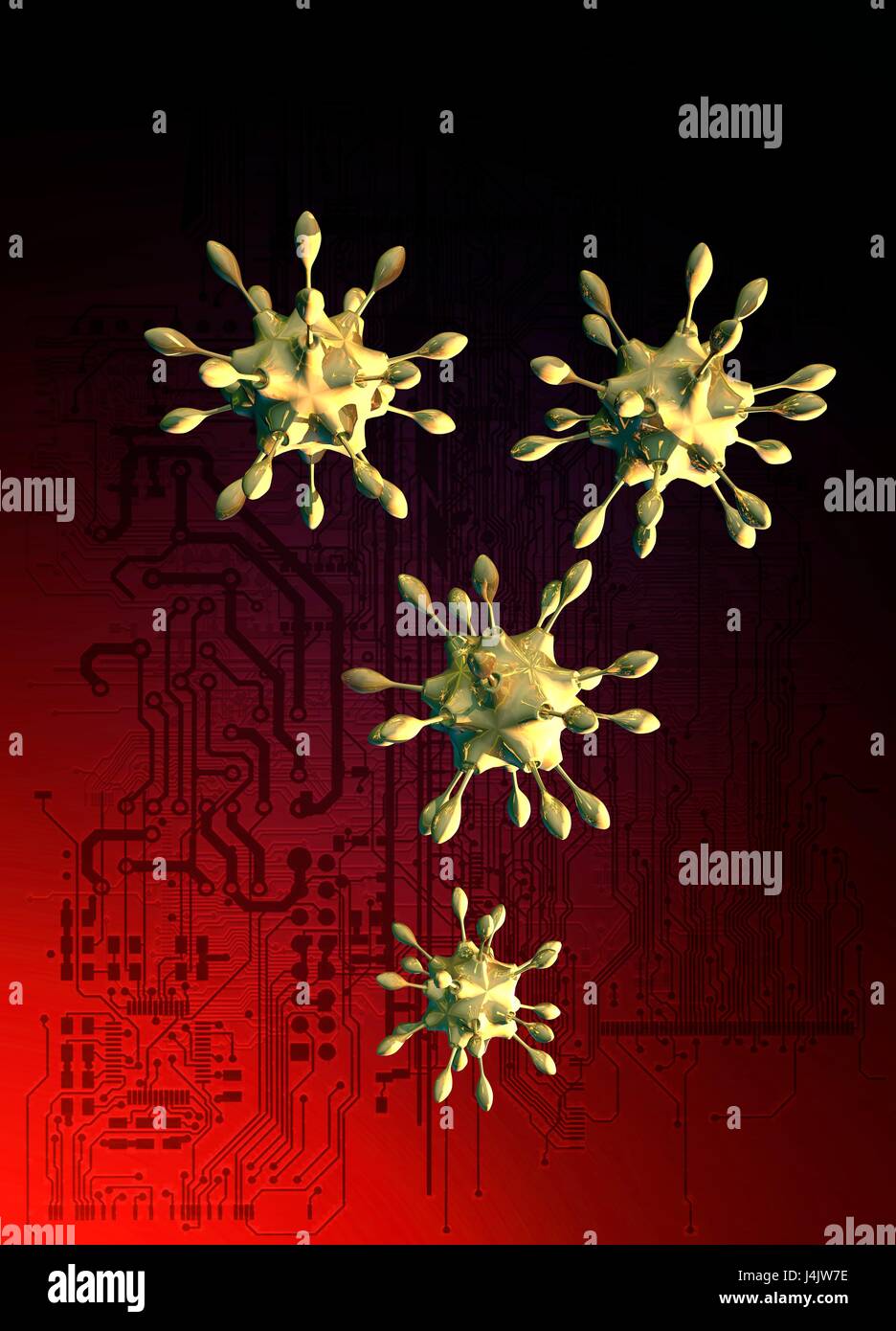 Computer virus, conceptual illustration Stock Photo - Alamy
