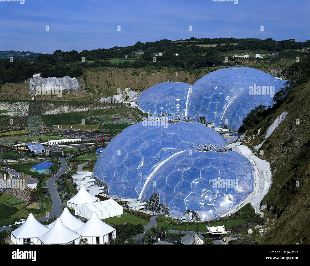 Great Britain, south narrow country, Cornwall, Eden project, overview ...
