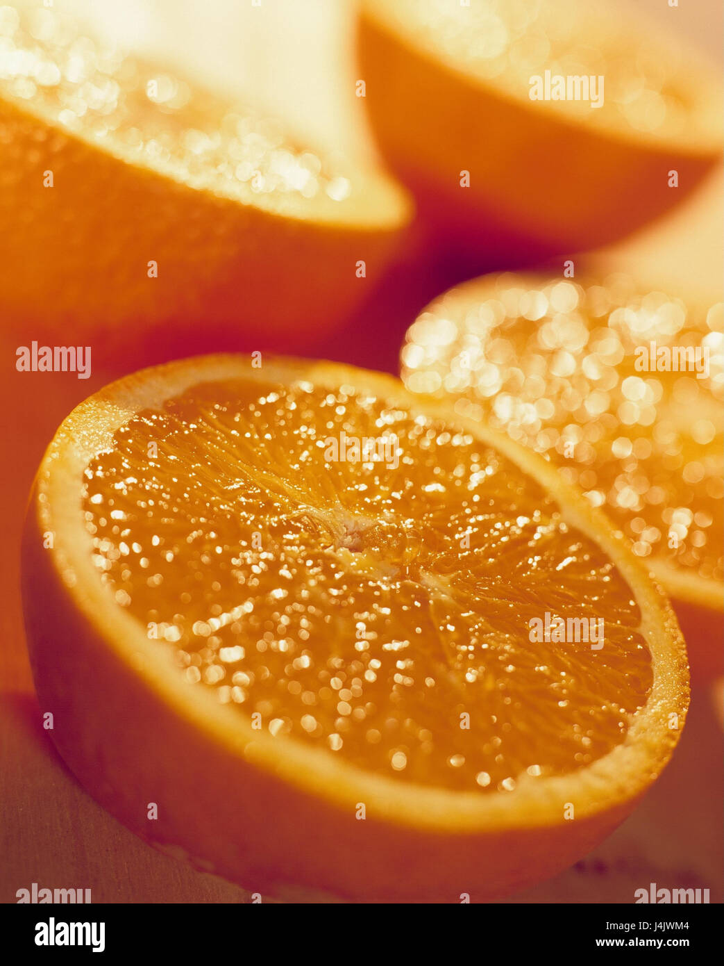 Oranges, halves still life, fruit, fruits, citrus fruits, Agrumen ...