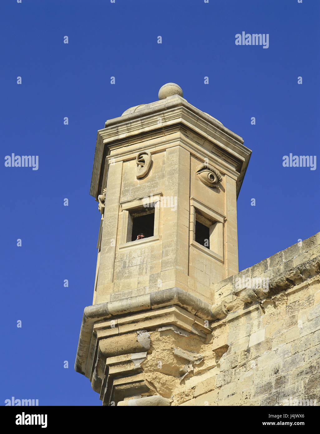 Malta, Valletta, peninsula Senglea, Point Vedetta, observation tower ...