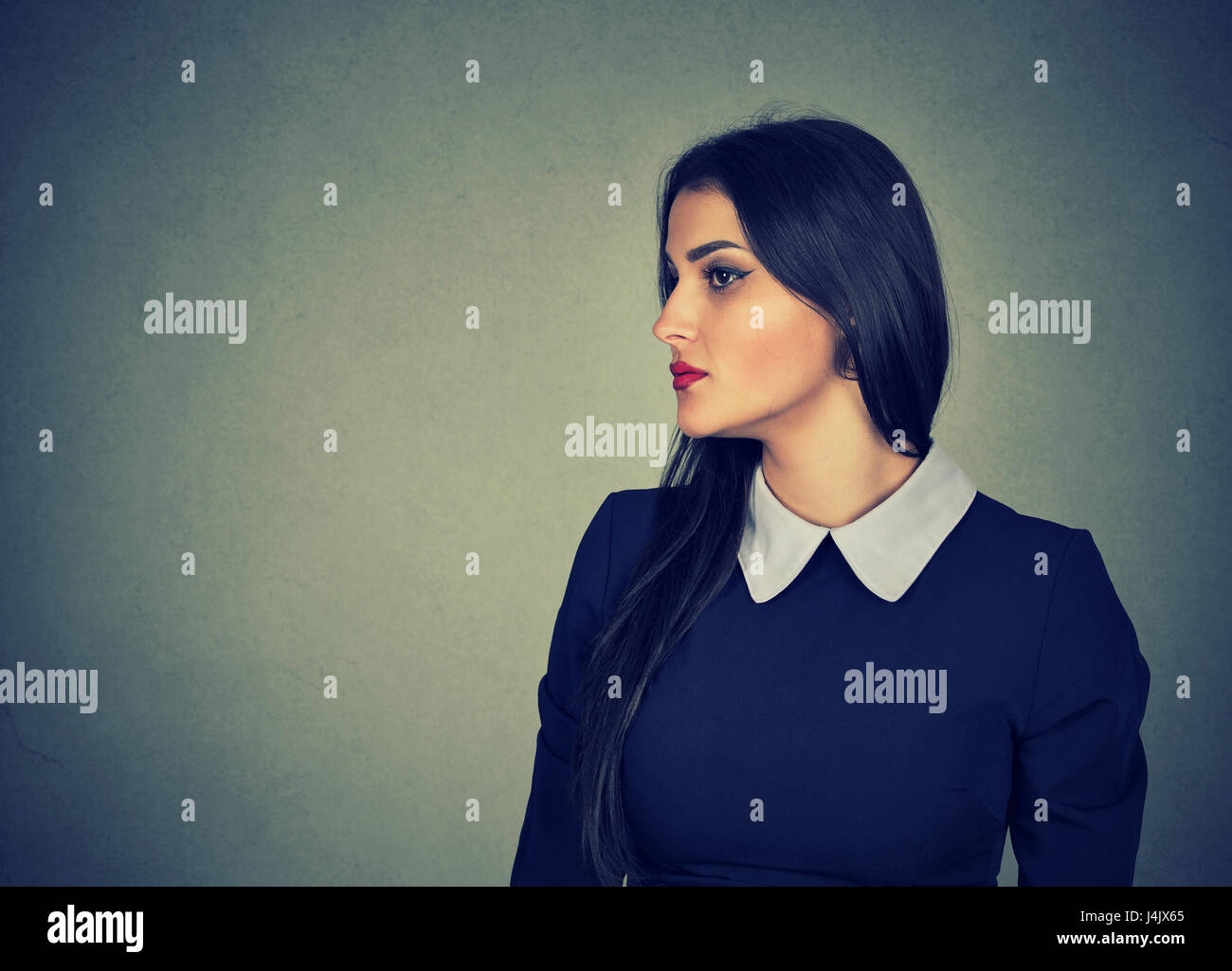Side profile of an attractive woman Stock Photo - Alamy