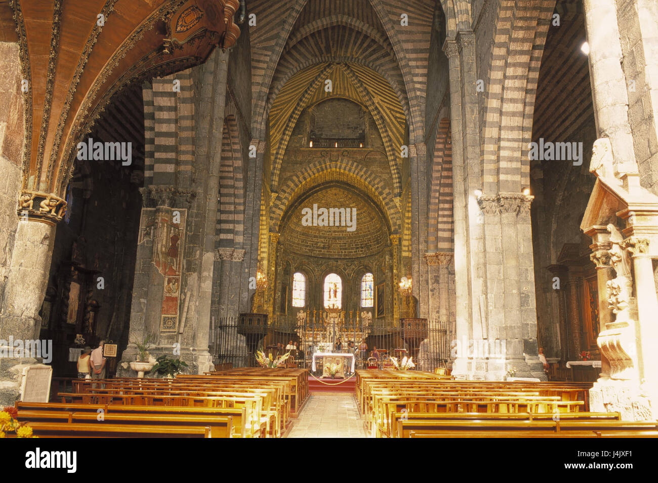 France, Dauphine, Embrun, cathedral Notre lady you Real, interior view ...