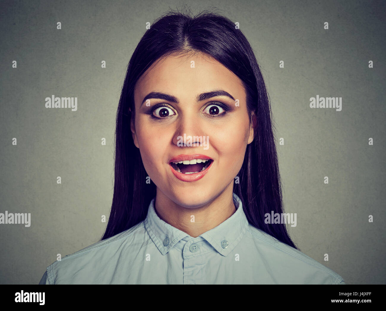 portrait of a surprised woman Stock Photo - Alamy