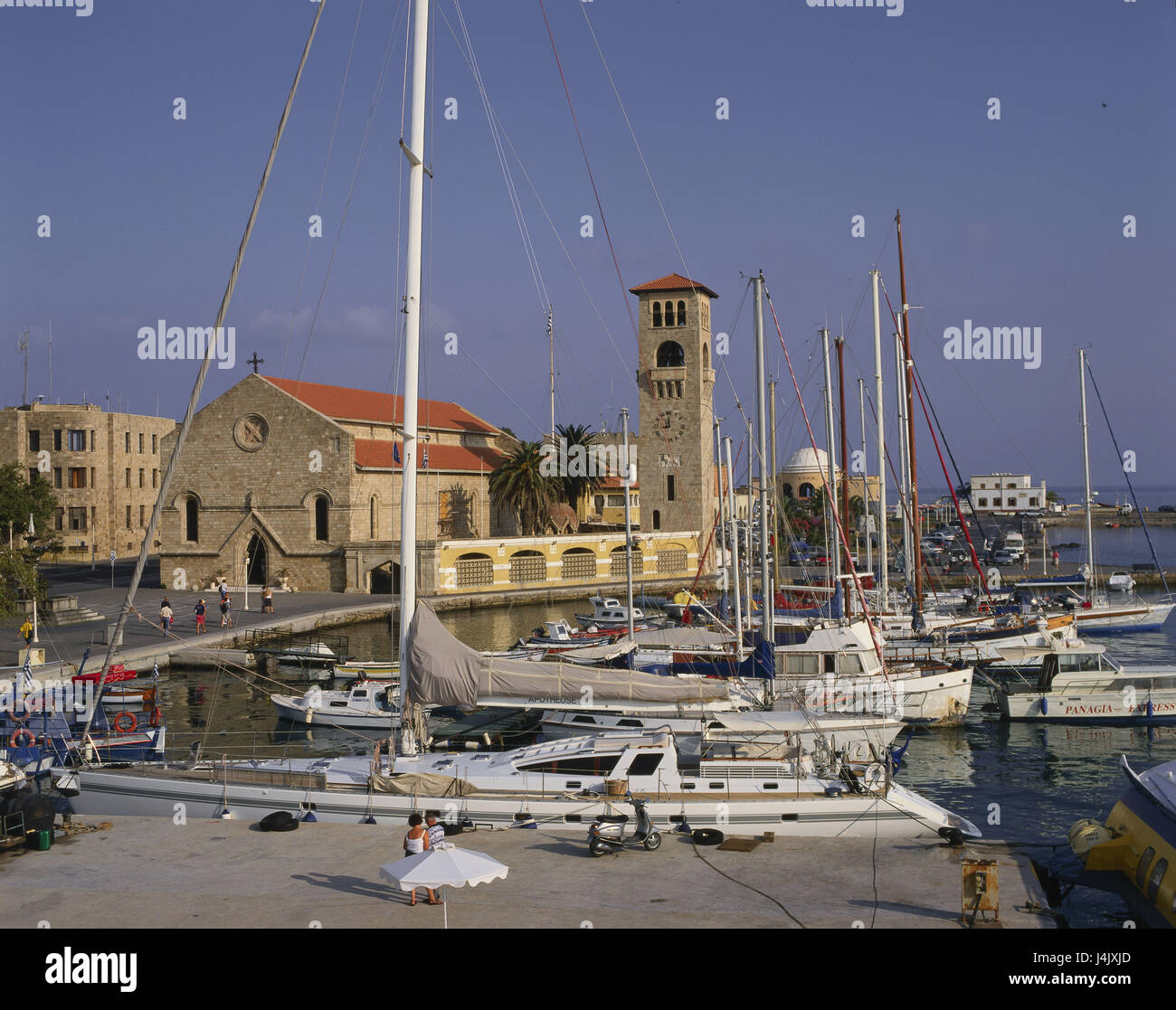 Rhodes town mandraki hi-res stock photography and images - Alamy