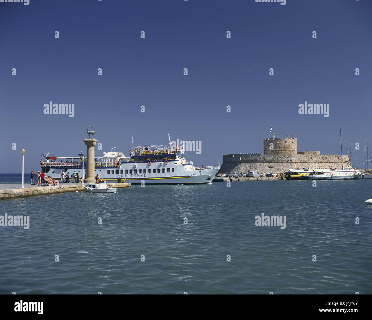 Rhodes tourist harbour hi-res stock photography and images - Alamy