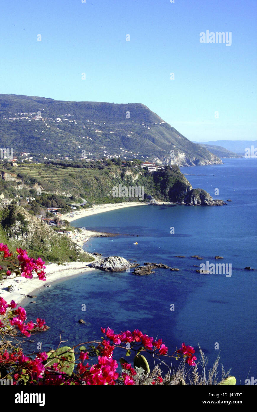 Italy, Calabria, Capo Vaticano, coastal scenery, overview Europe ...