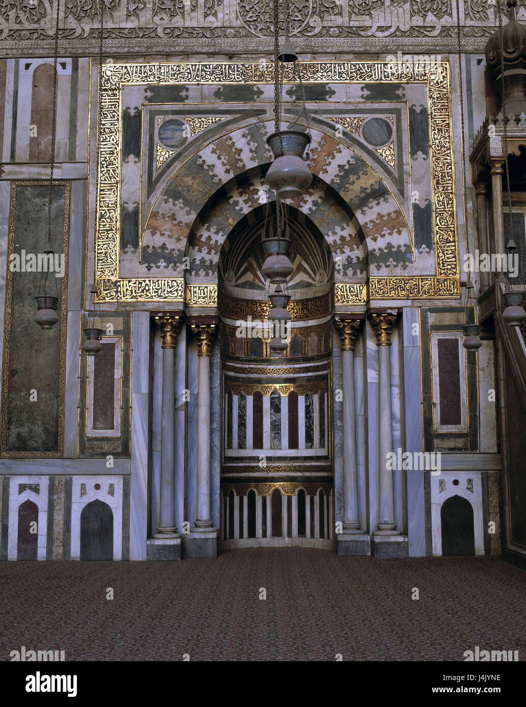 Egypt, Cairo, sultan Hasan mosque, Mihrab Africa, Lower Egypt, capital ...