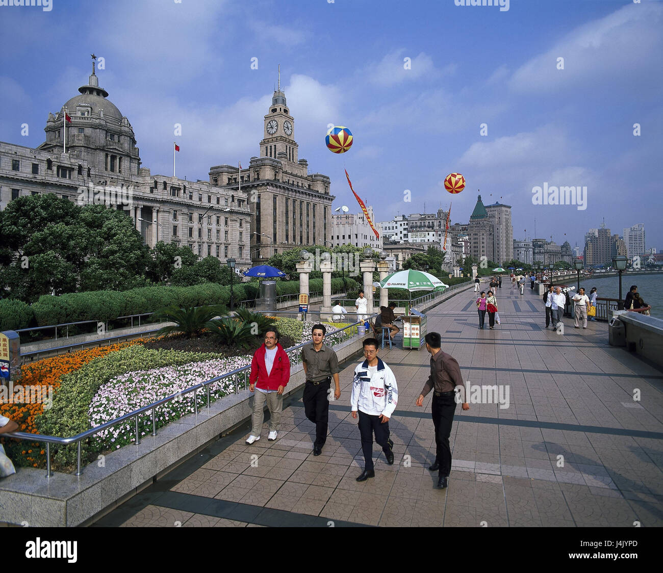 China, Shanghai, town view, the bundle, Huang Pu, bank promenade ...