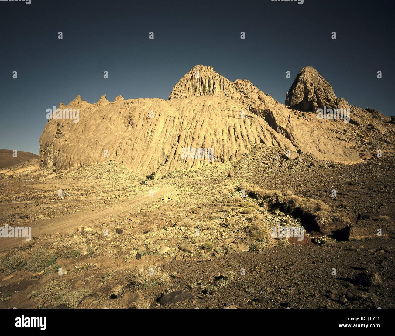 Algeria, Hoggar, mountainous country, Sand runway, cross-country ...