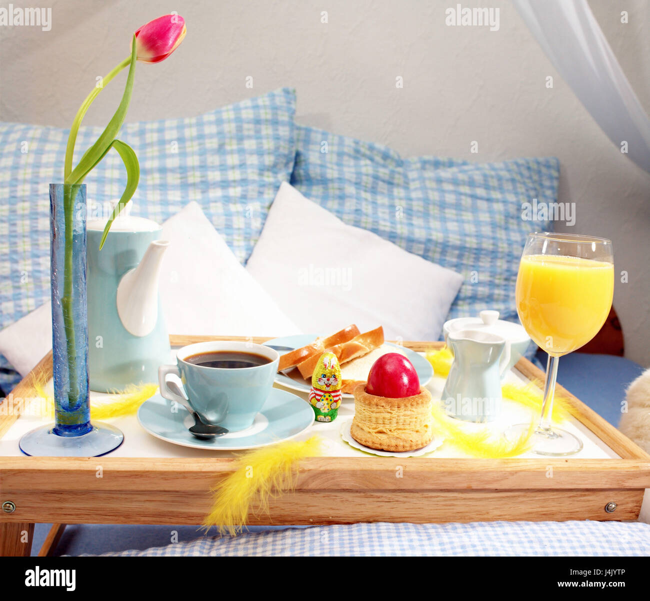 Easter, bed, tablet, Easter breakfast Easter feast, Easter decoration ...