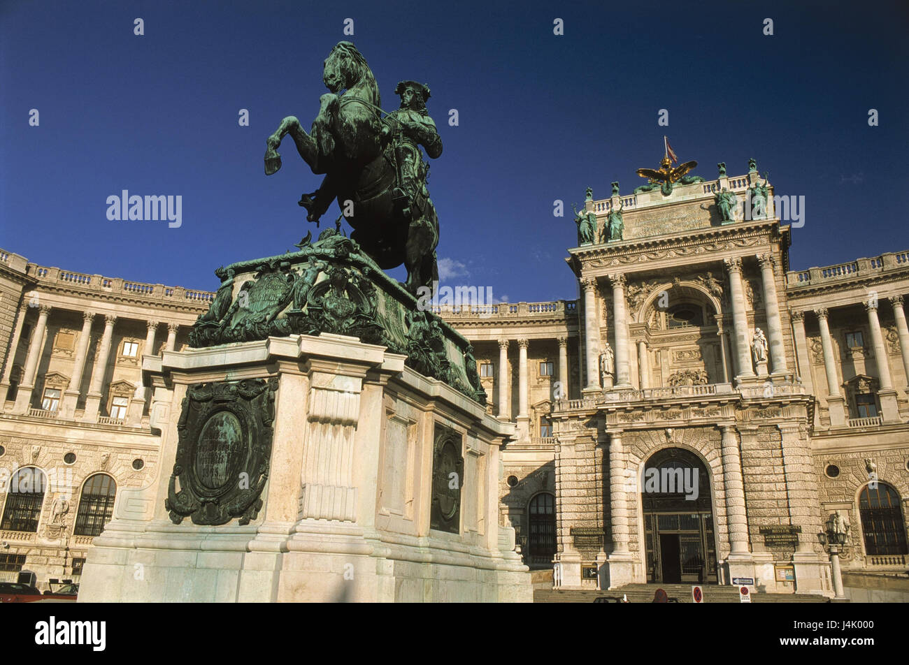 Austria, Vienna, heroic square, new castle, equestrian statue Europe ...