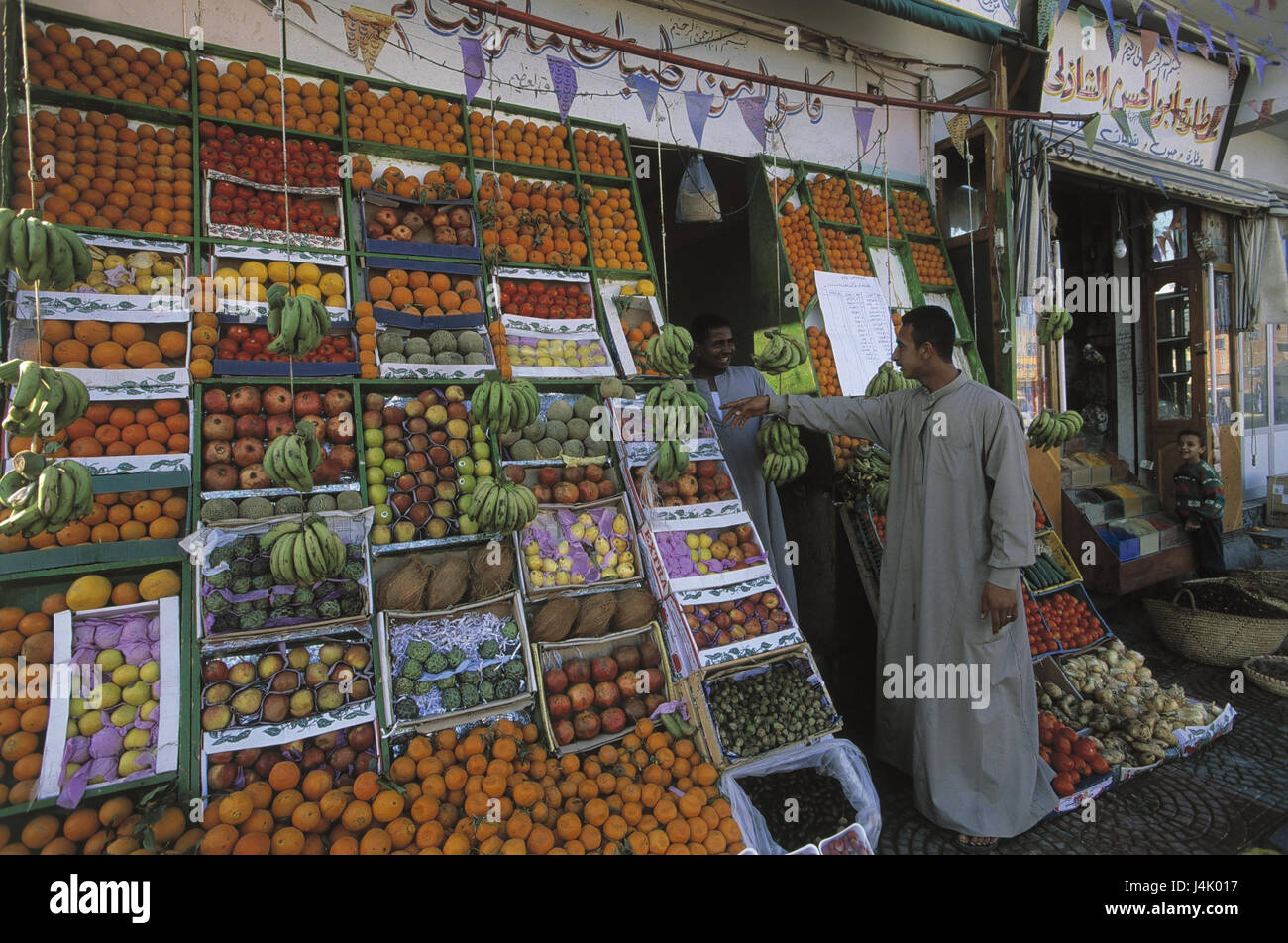 Egypt, Hurghada, business, sales, fruit, vegetables, seller ...