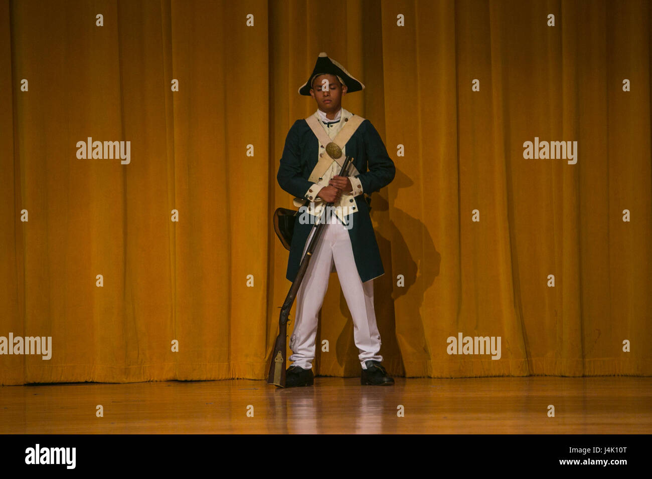 A Kubasaki High School Junior Reserve Officer Training Corps cadet ...