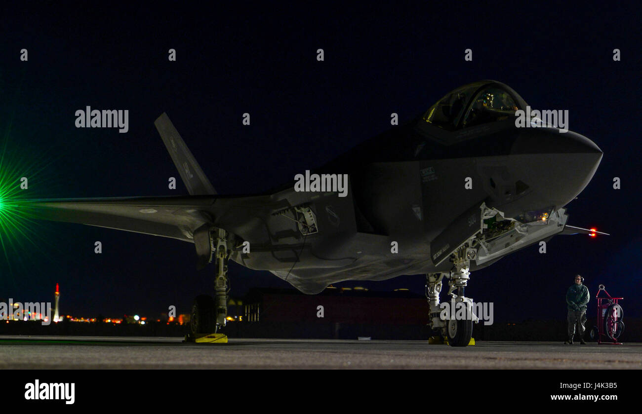 An F-35A Lightning II from Hill Air Force Base was on the flightline at ...