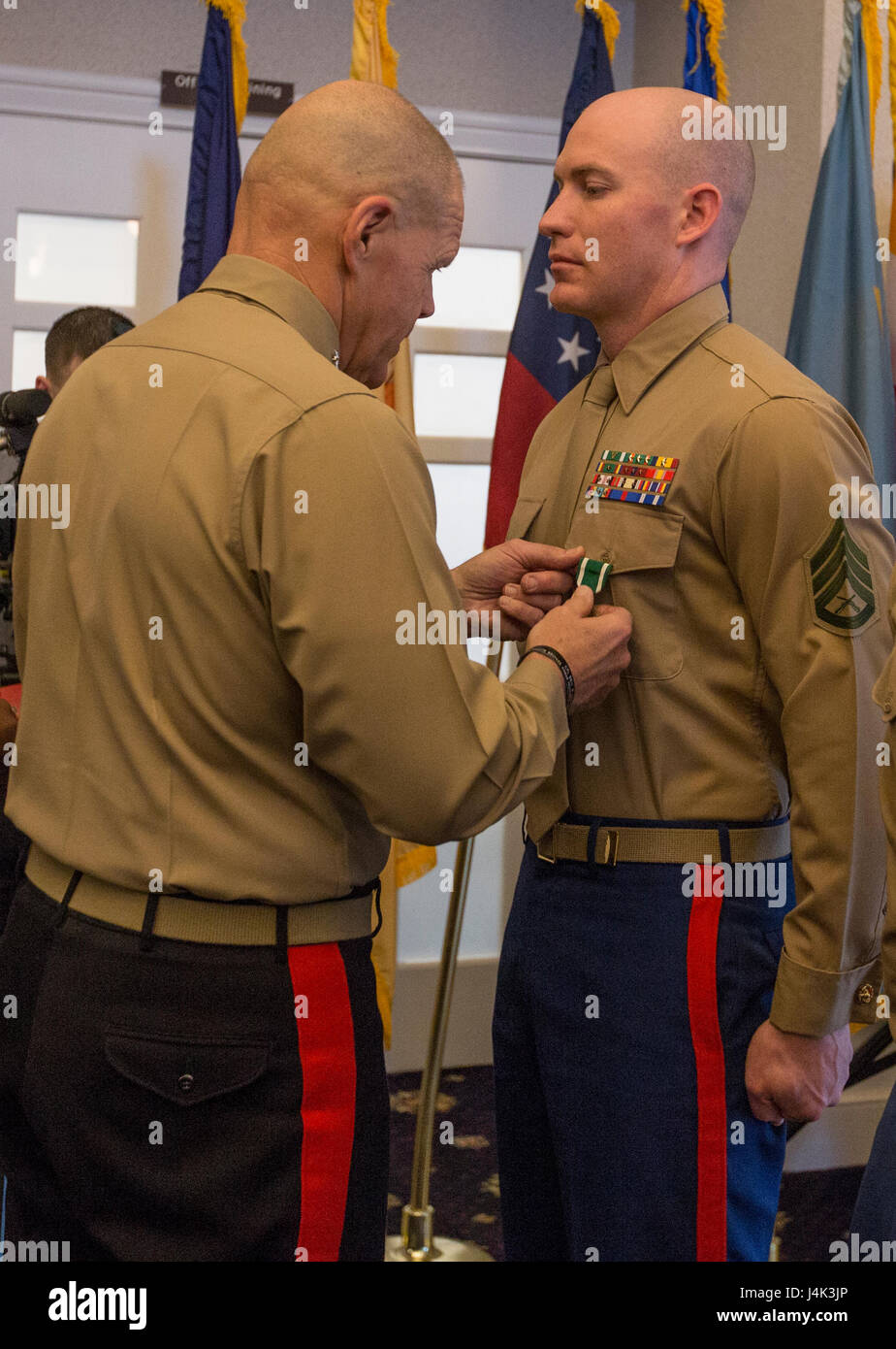Commandant of the marine corps commendation award hi-res stock ...