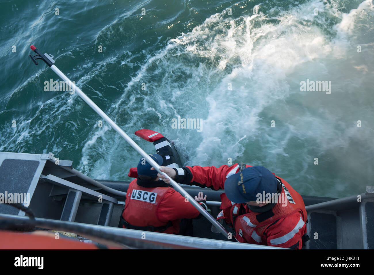A 45-foot Response Boat-Medium crew from Coast Guard Station Manasquan ...