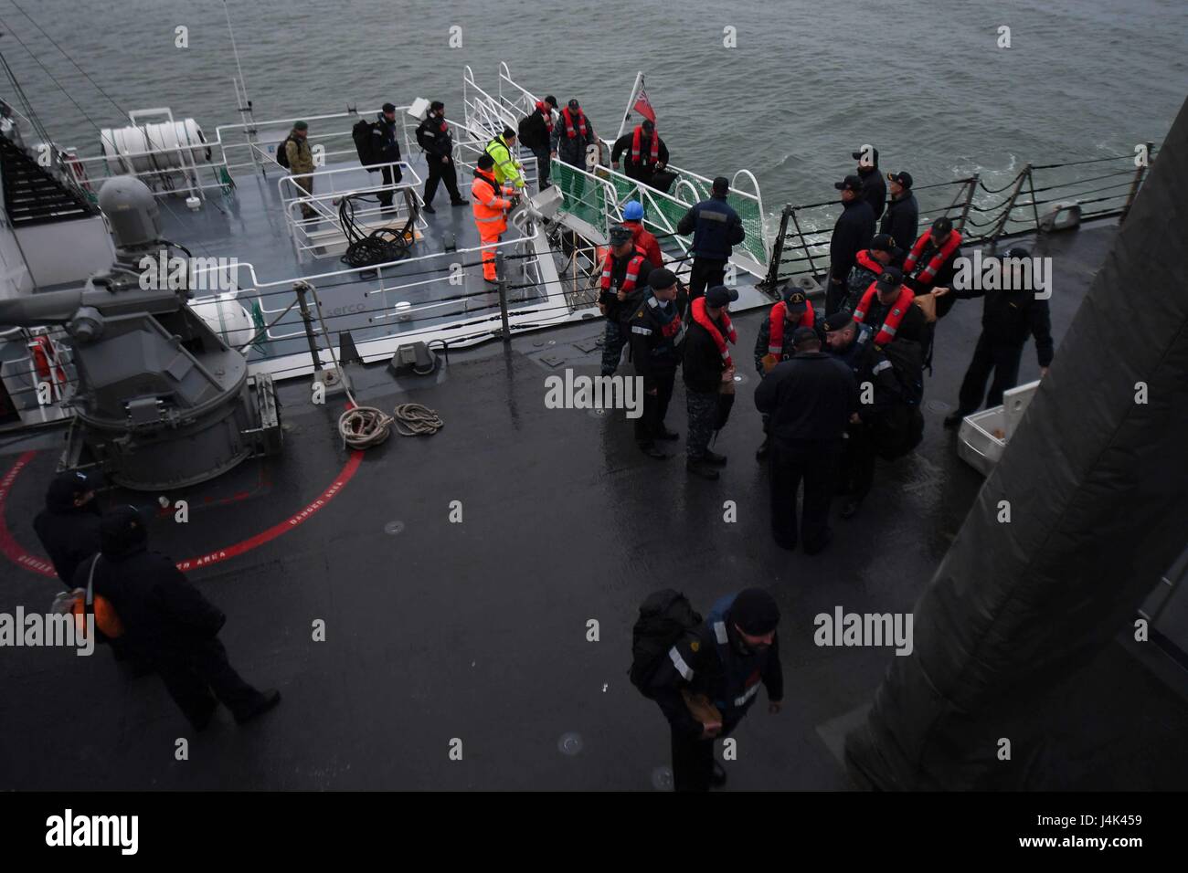Royal navy sailors board hi-res stock photography and images - Alamy
