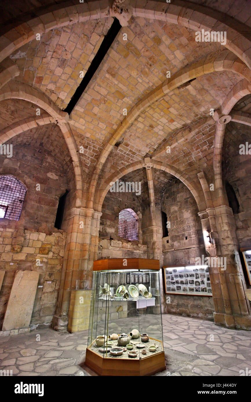 Inside the Cyprus Medieval Museum in the castle of Lemesos (Limassol ...