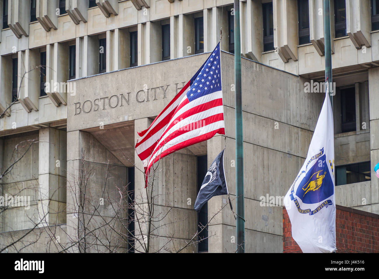 Boston city hall hi-res stock photography and images - Alamy