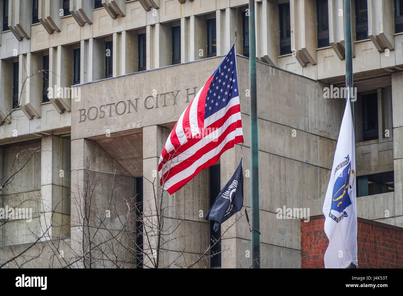 Boston City Hall at Downtown - BOSTON , MASSACHUSETTS Stock Photo - Alamy