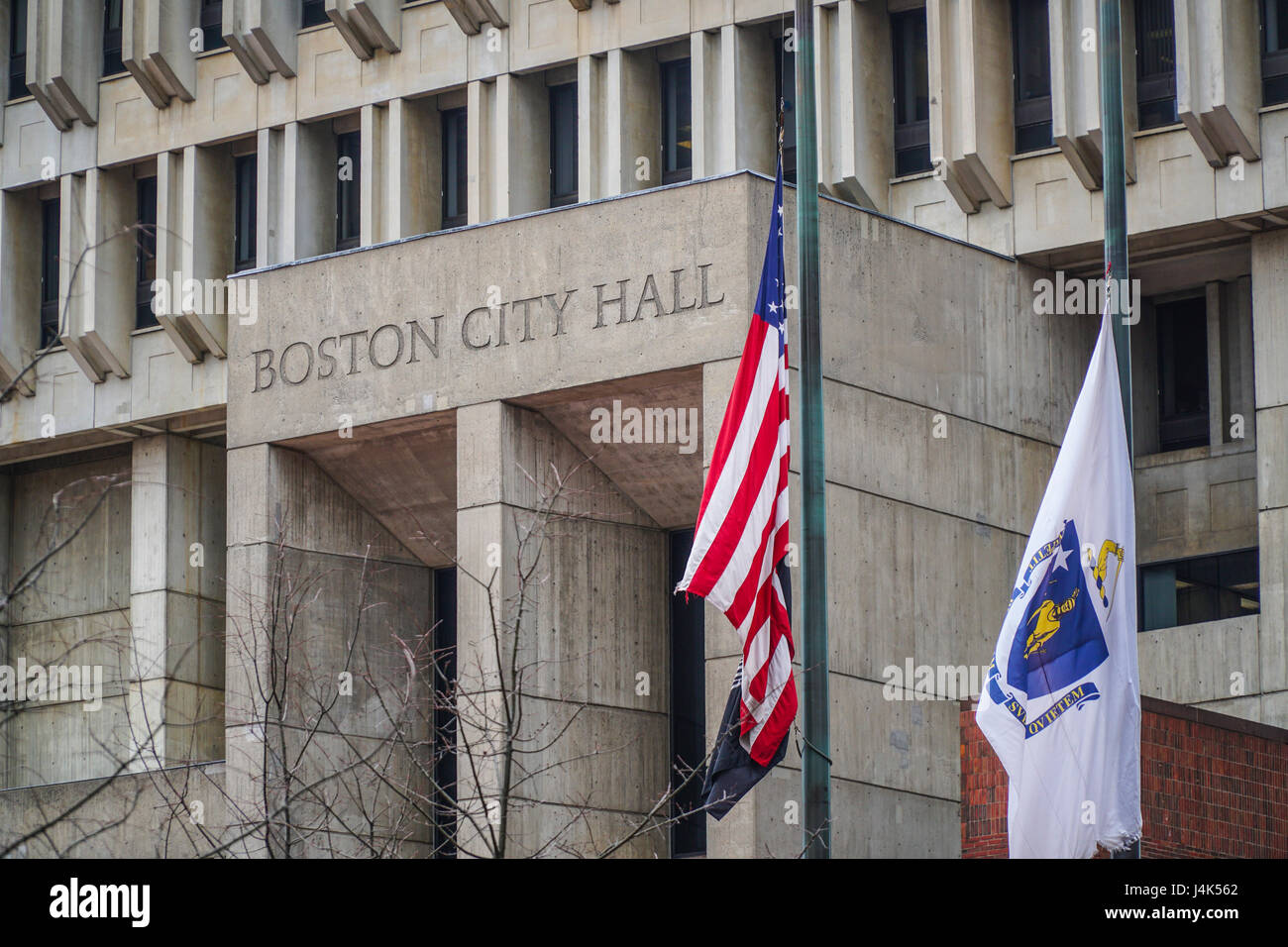 Boston City Hall at Downtown - BOSTON , MASSACHUSETTS Stock Photo - Alamy