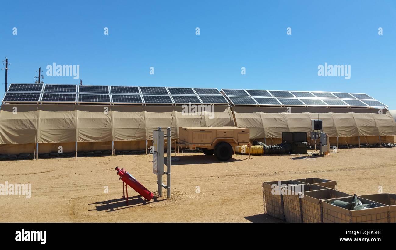 An expeditionary microgrid system at BEAST training, Lackland AFB, uses ...