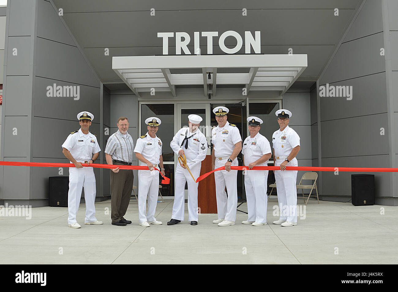 At Point Mugu, California, a ribbon-cutting ceremony marks the ...