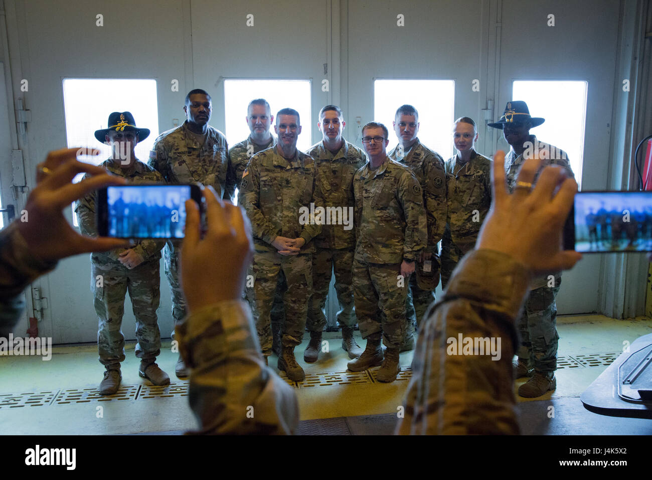 U.S. Army Command Sgt. Major Daniel A. Dailey, center, 15th Sergeant ...