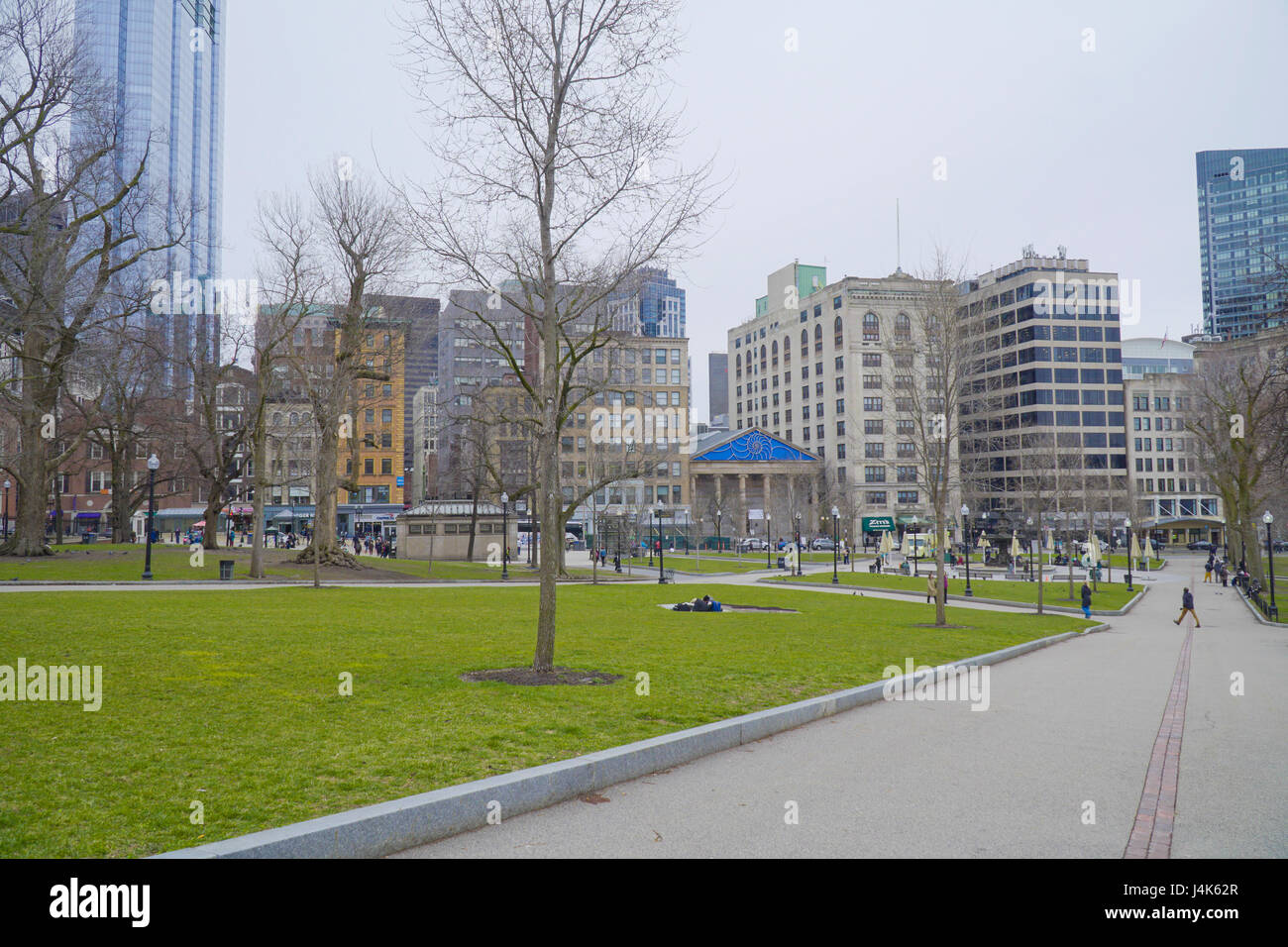 Beautiful Boston Common Park in the city - BOSTON , MASSACHUSETTS Stock ...