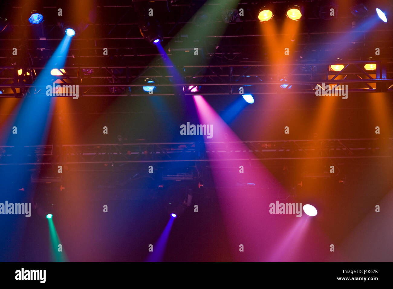 Colourful concert stage lights Stock Photo - Alamy