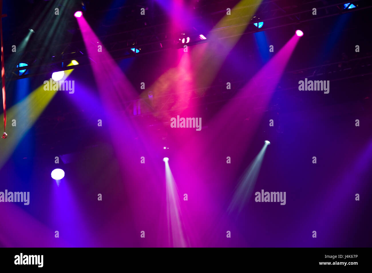 Colourful concert stage lights Stock Photo - Alamy