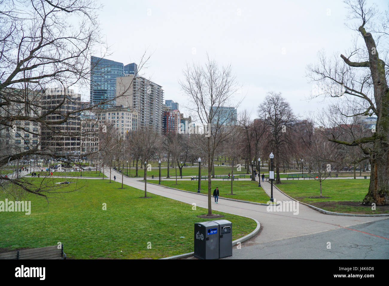 Beautiful Boston Common Park in the city - BOSTON , MASSACHUSETTS Stock ...