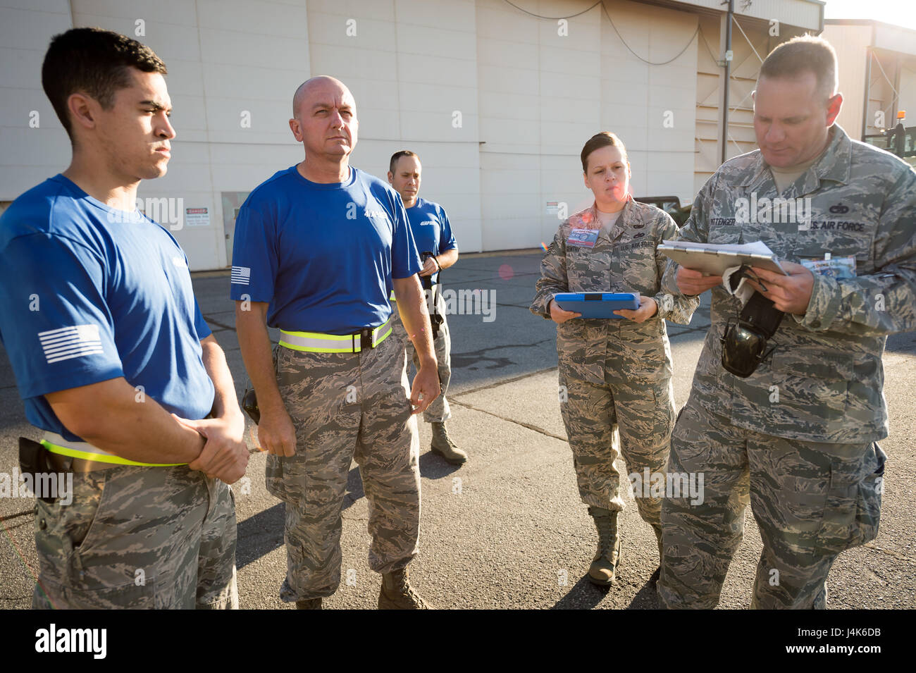 U.S. Air Force Tech. Sgt. Taylor Landry (left) and Staff Sgt. Bret ...