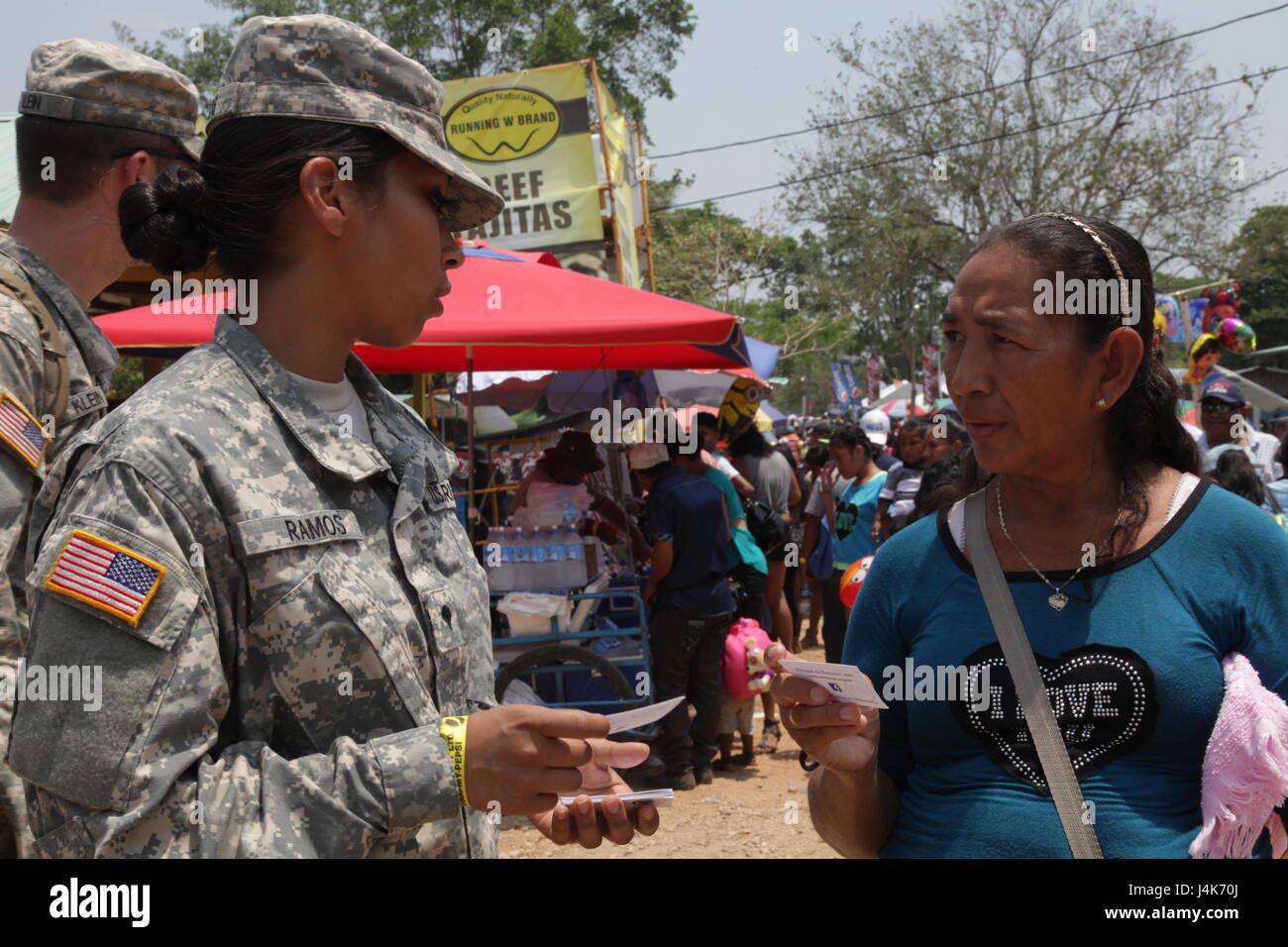 U.S. Army Spc. Rosa Ramos, with the 452nd Quartermaster Battalion ...