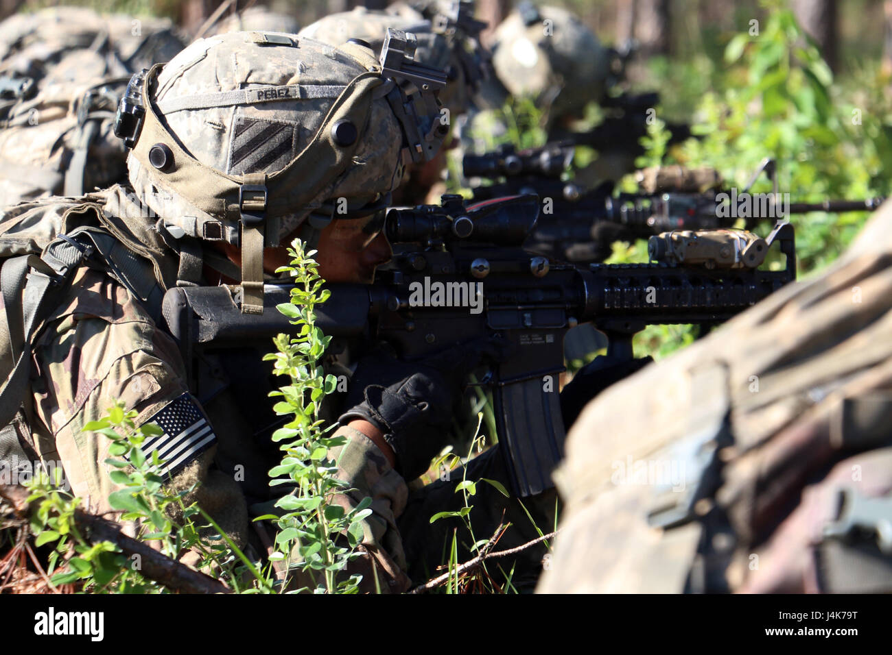 Soldiers of Charlie Company, Task Force 1-28, 48th Infantry Brigade ...