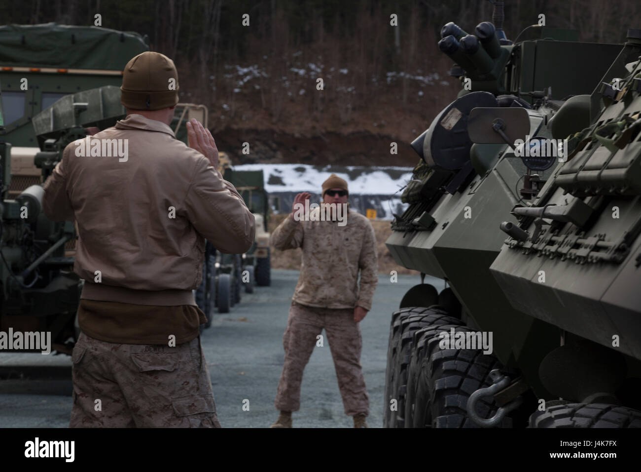 U.S. Marine Staff Sgt. Kyle Dewey, a Light Armored Vehicle (LAV ...