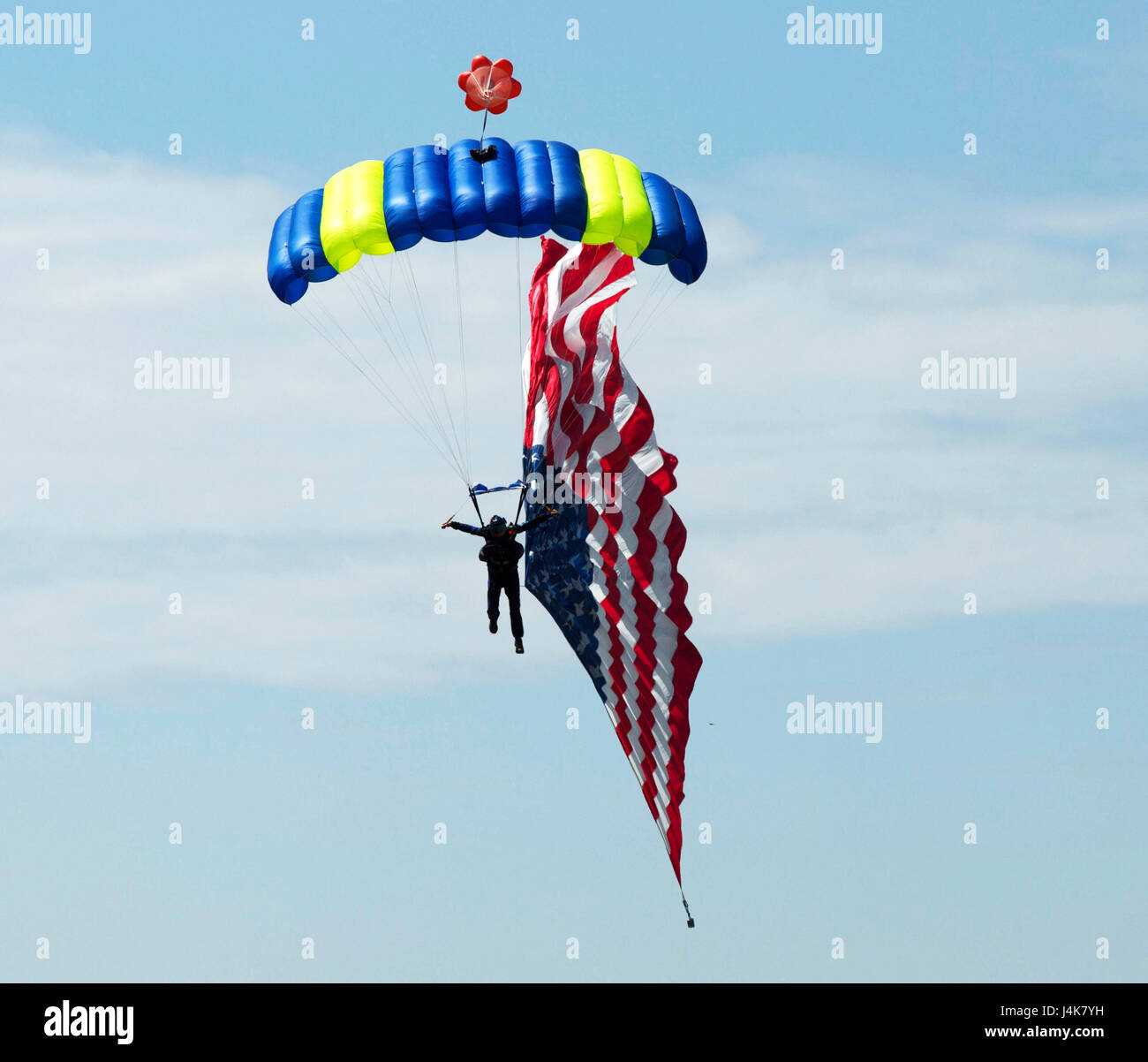 Evolve Aerosports executes a flag jump during the 41st Japan Maritime ...