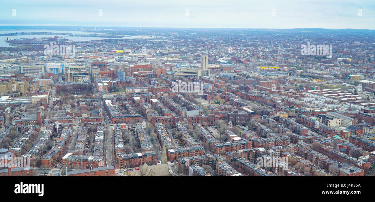 The City of Boston - aerial view - BOSTON , MASSACHUSETTS Stock Photo ...
