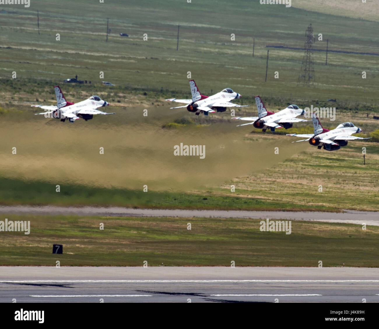 The United States Air Force Thunderbirds perform an aerial ...