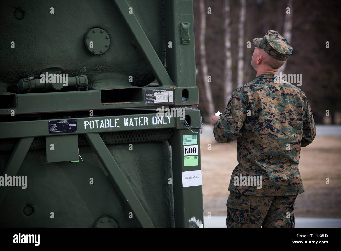U.S. Marine Corps Lance Cpl. Lucas Daniels, a motor vehicle operator ...
