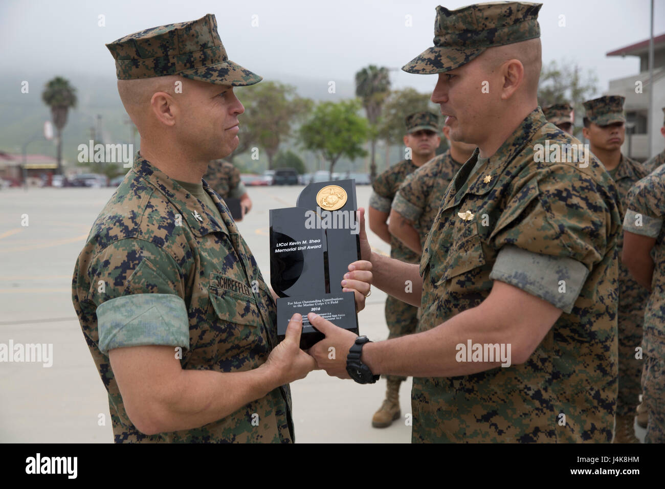 Marine Corps Col. George Schreffler, commanding officer, 5th Marine ...