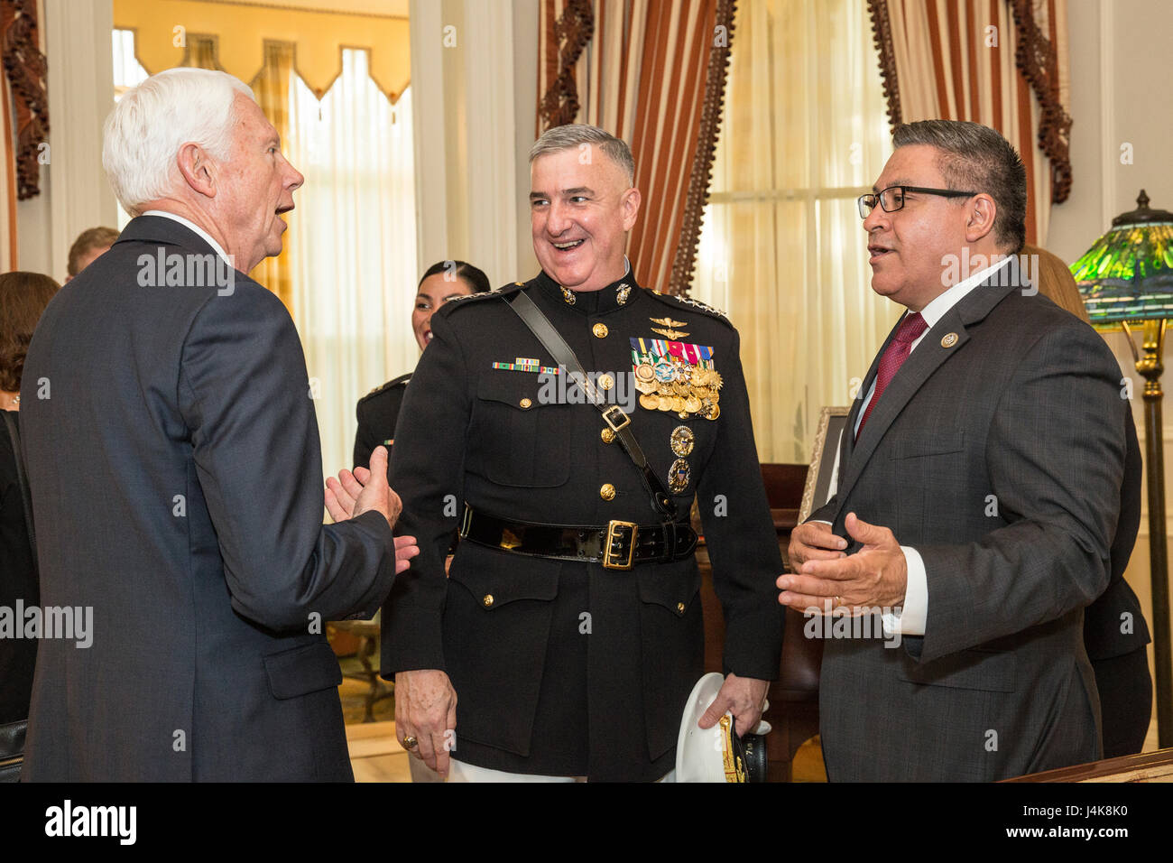 From left, the Honorable Jack W. Bergman, United States representative ...