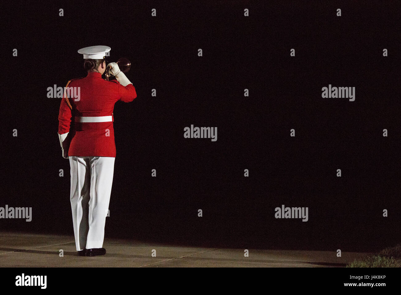 U.S. Marine Corps Staff Sgt. Cody Williams, ceremonial bugler, Marine ...